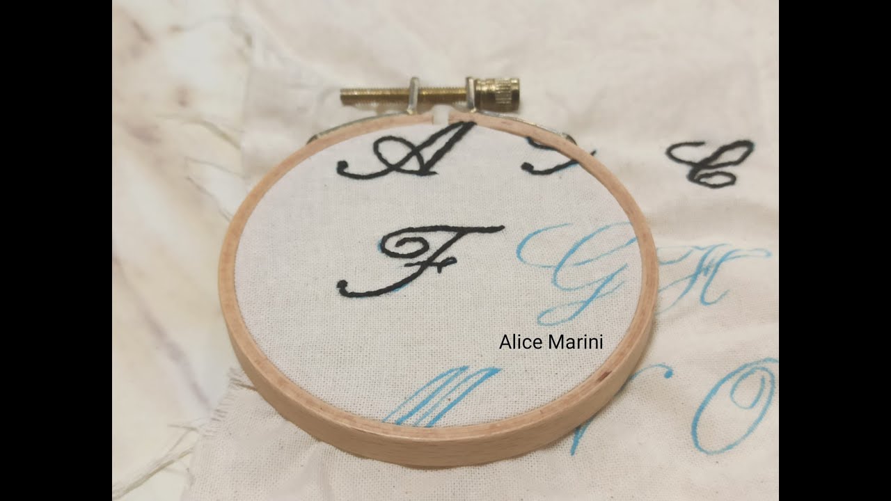Hand Embroidery: Letter F - Elegant and Simple - YouTube