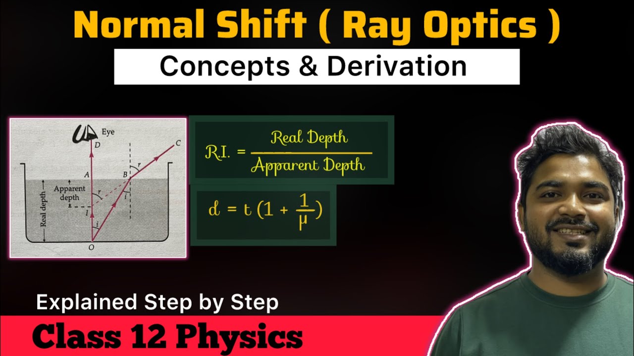 Lec 12 : Normal Shift || Concepts & Derivation || Ray Optics || Class ...