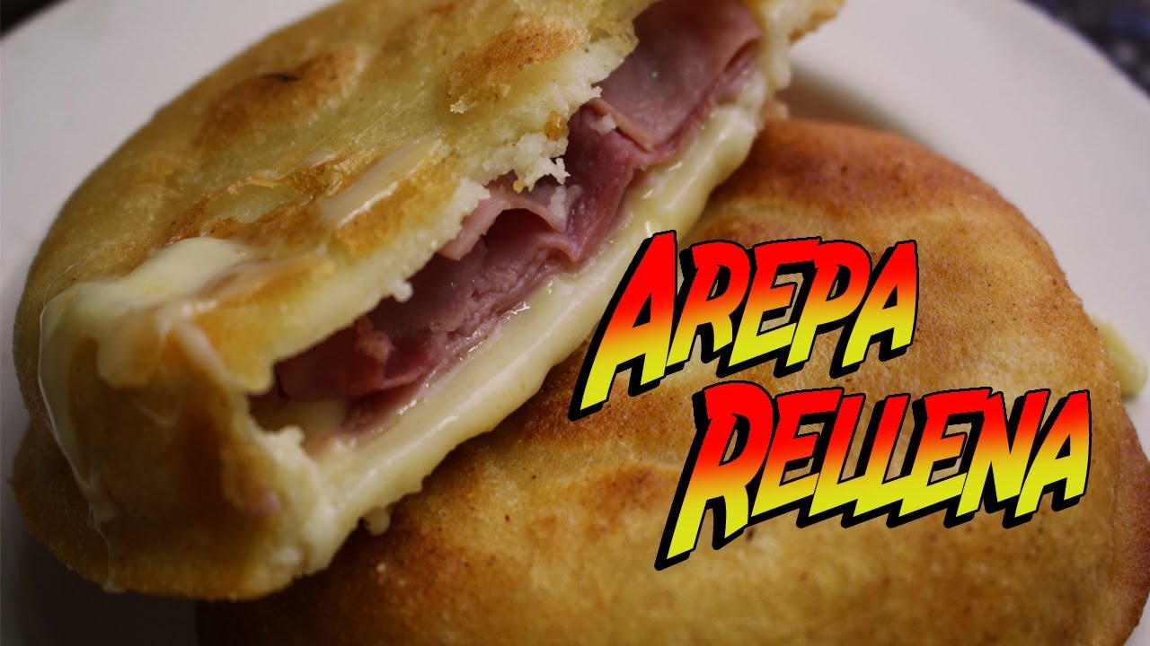 AREPA RELLENA de JAMÓN Y QUESO 🧀 - YouTube