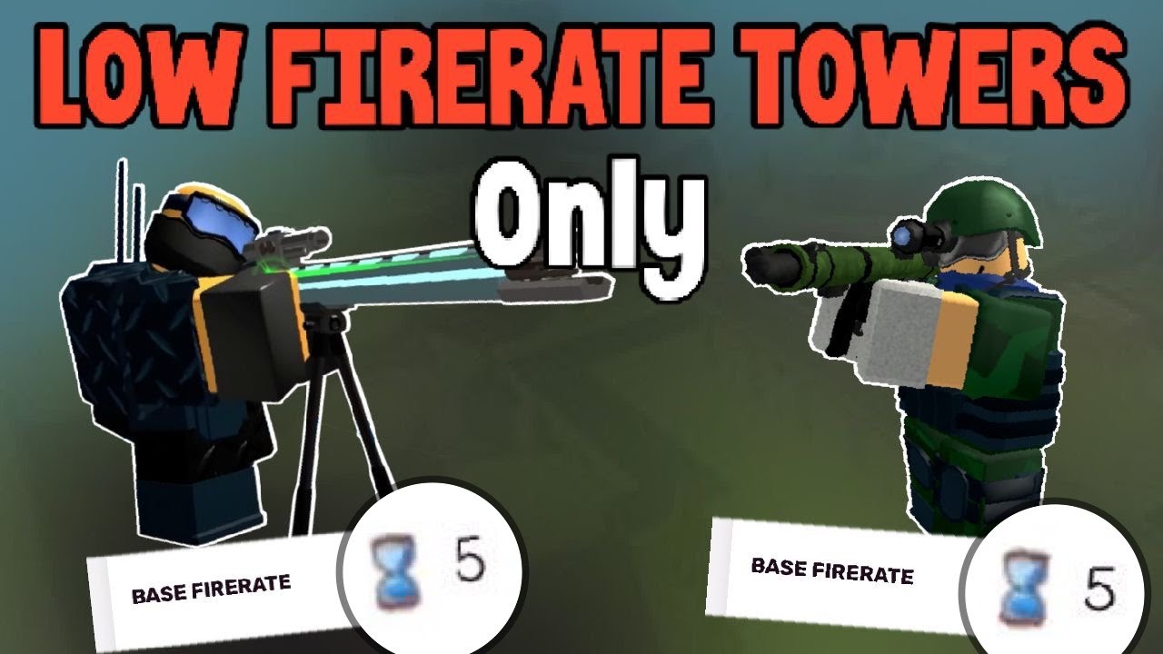 TDS but I only use LOW FIRERATE TOWERS | Tower Defense Simulator ROBLOX ...
