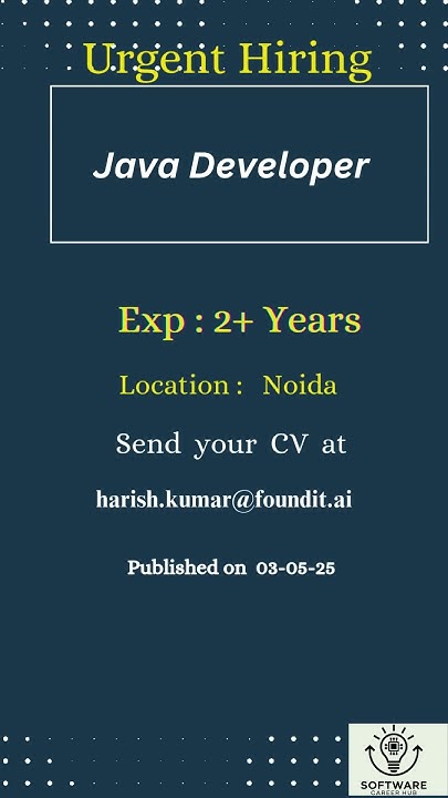 Java Developer Noida - YouTube
