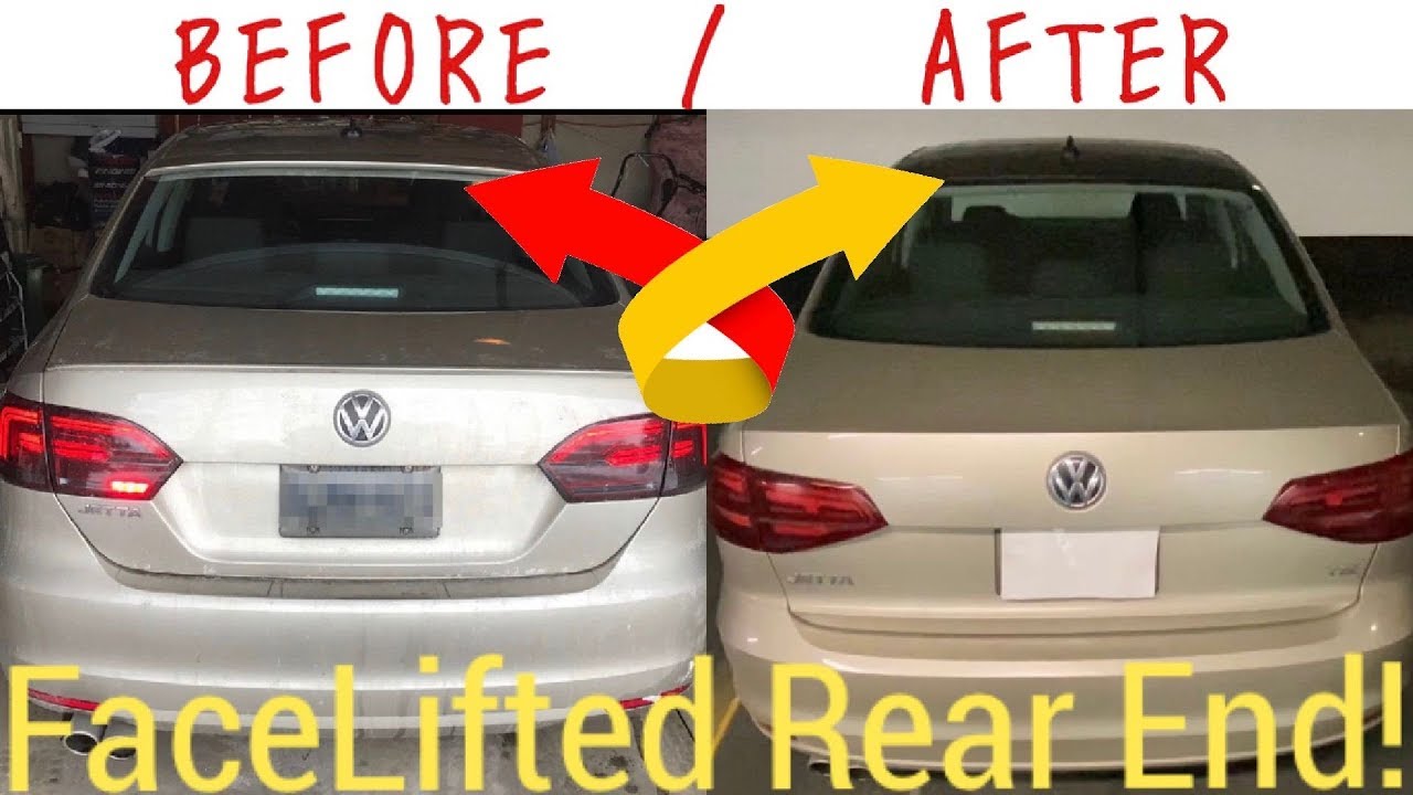 2011-2014 VW MK6 Jetta To 2015+ Style Rear Facelift Conversion Install ...