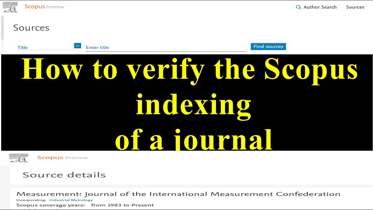 How to verify the Scopus Indexing of a journal - YouTube