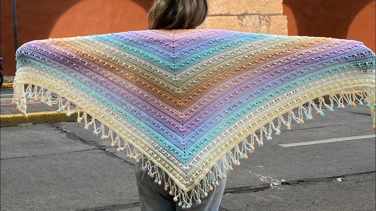 🌈 Chal multicolor tejido a crochet 🦄 - YouTube