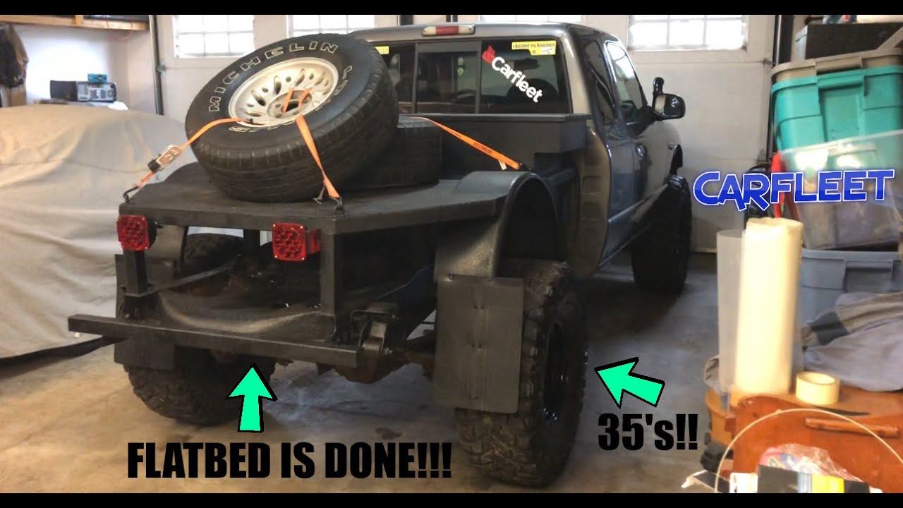 $200 Ford Ranger is on 35's!!! Flatbed Build PART 3 Reveal, Wheel ...
