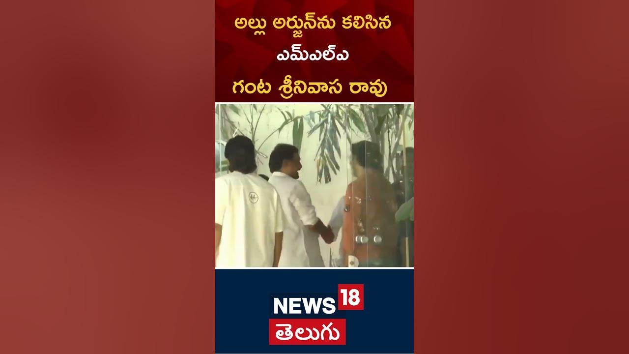 TDP MLA Ganta Srinivas Rao meets Allu Arjun | Pushpa 2 | Hyderabad | Tollywod | #shorts | N18S ...