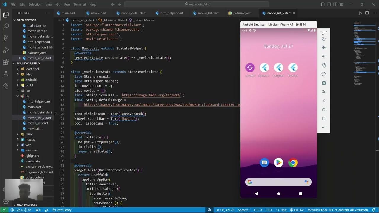 Menambahkan fitur pada Movie list Flutter - YouTube