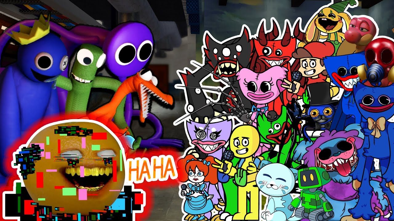 Rainbow Friends Vs SLICED Corrupted Annoying Orange 🎶 FNF "Sliced" But ...