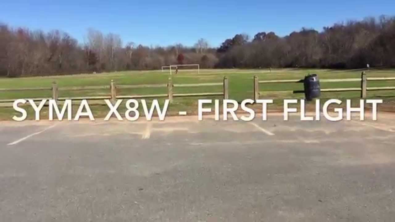 SYMA X8W Drone/Quadcopter first flight (FPV WIFI) - YouTube