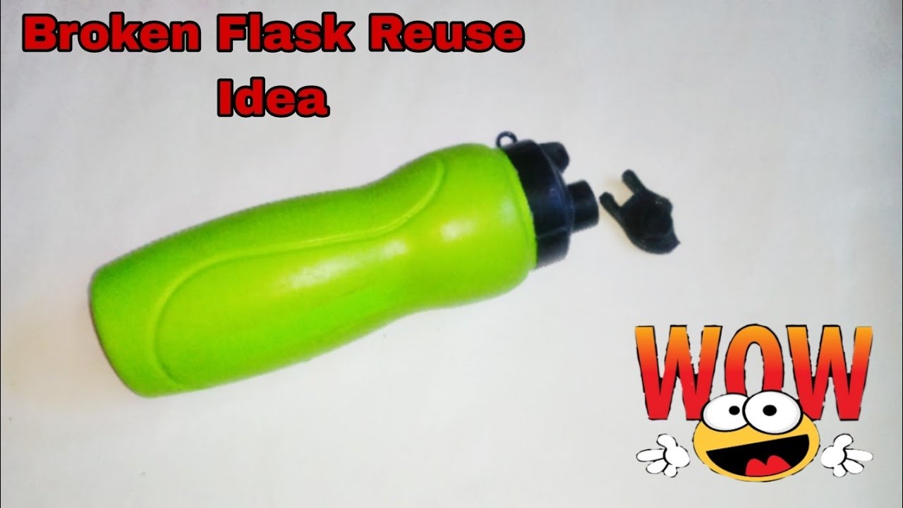 Reuse Broken Flask Carft Idea|Best Out of Waste - YouTube