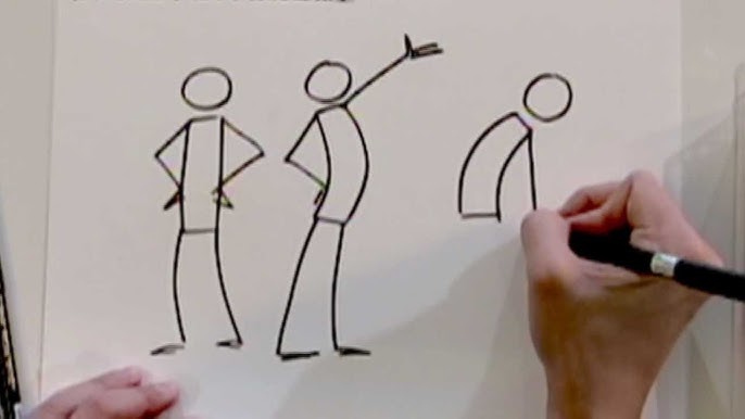 How To Draw A Stick Figure Kneeling