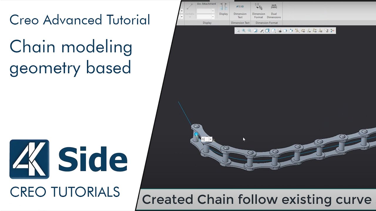 Chain modeling - geometry based | Creo Tutorial - YouTube