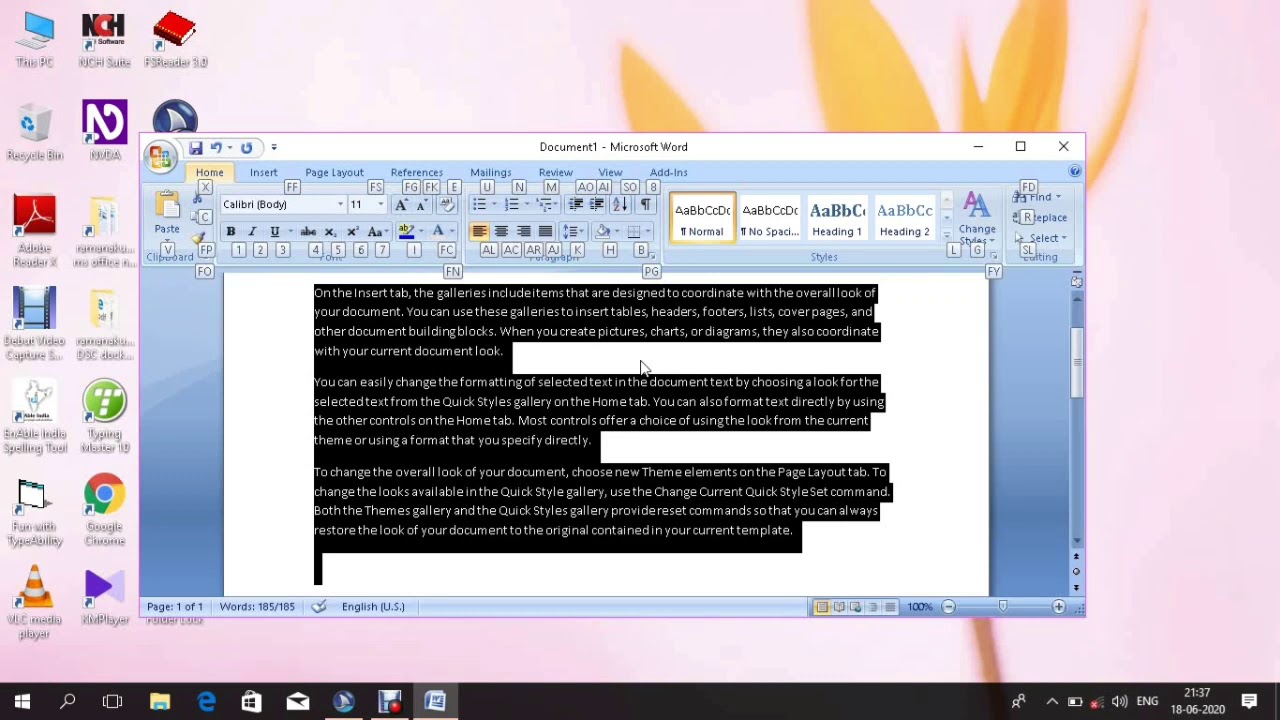 Computer lessons part 17 about home tab part 2 - YouTube