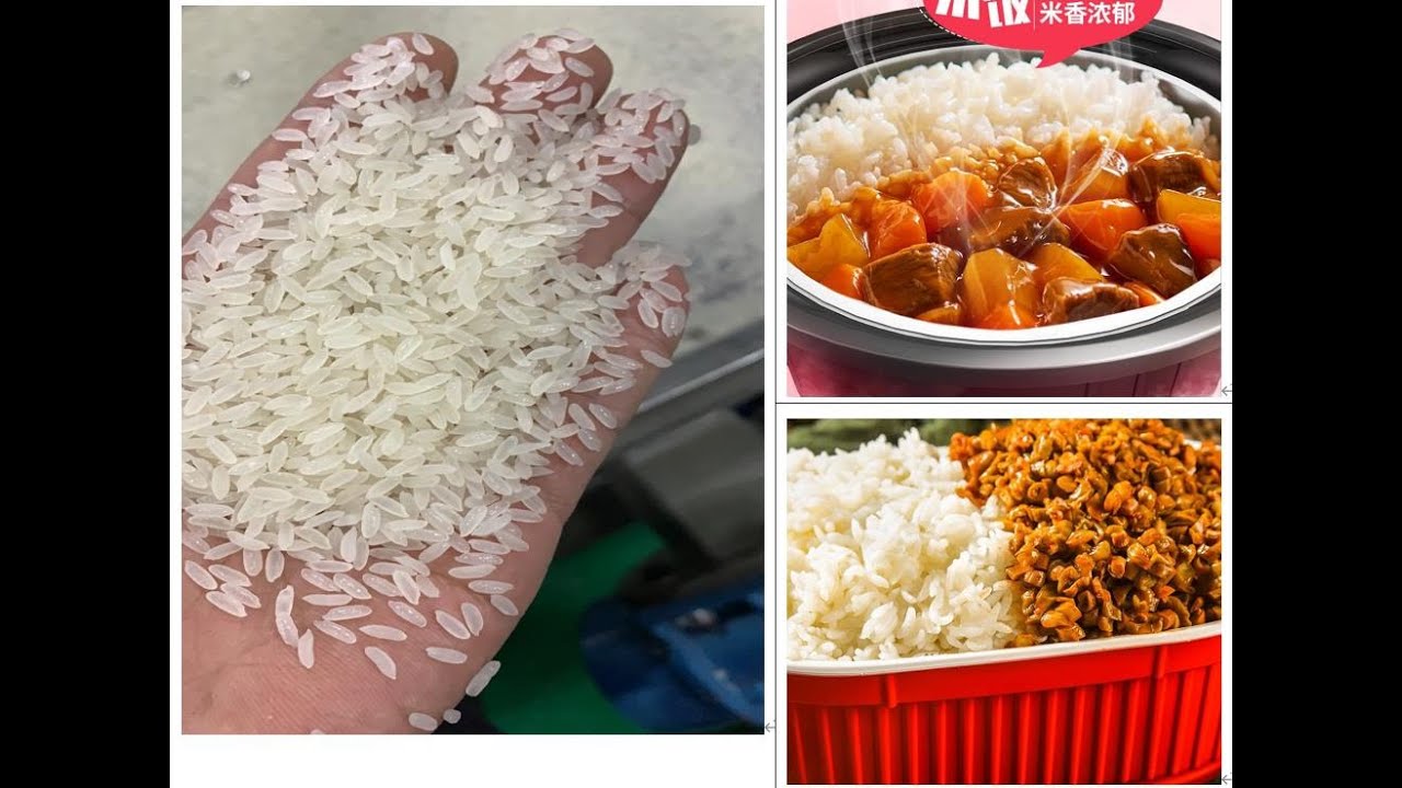 Fast cooked rice self-heating rice reconstitue fortified rice making ...