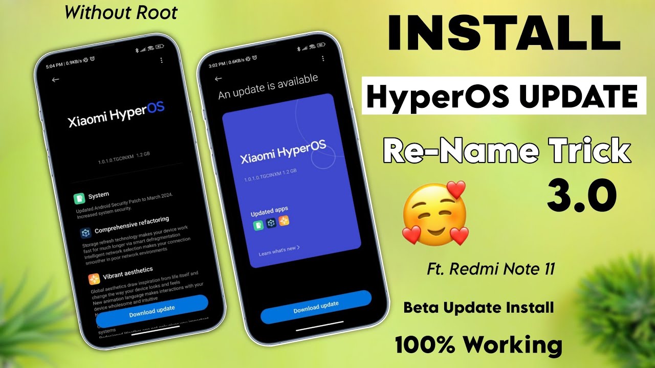 Rename Trick 3.0 For HyperOS users - Xiaomi HyperOS Update Install Now - Ft. Root Redmi Note 11 ...