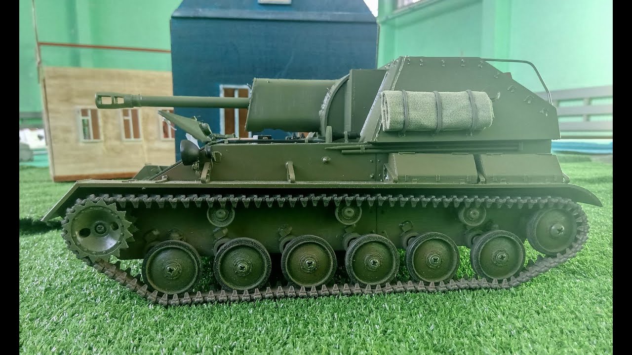 SU-76M RC SPG 1/16 - YouTube