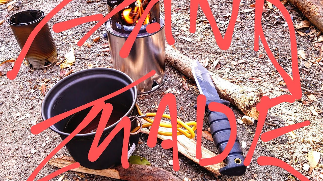 Ontario SP2 サバイバルナイフ & Wood gas stove /#超簡単 #ソロキャンプ #ソロストーブ #タイタン #DIY ...