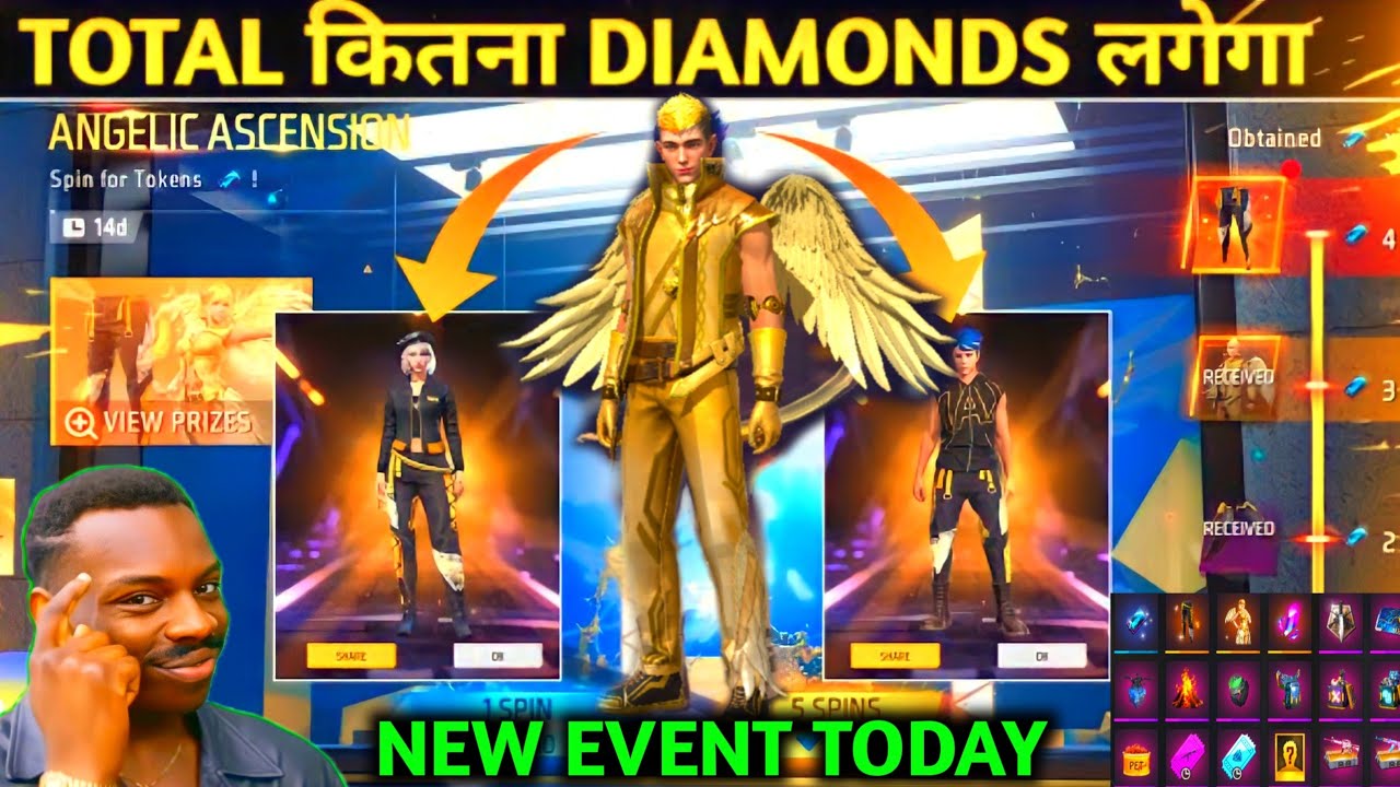 Golden Angelic Ascension Token Tower Event| Free Fire New Event|Angelic ...