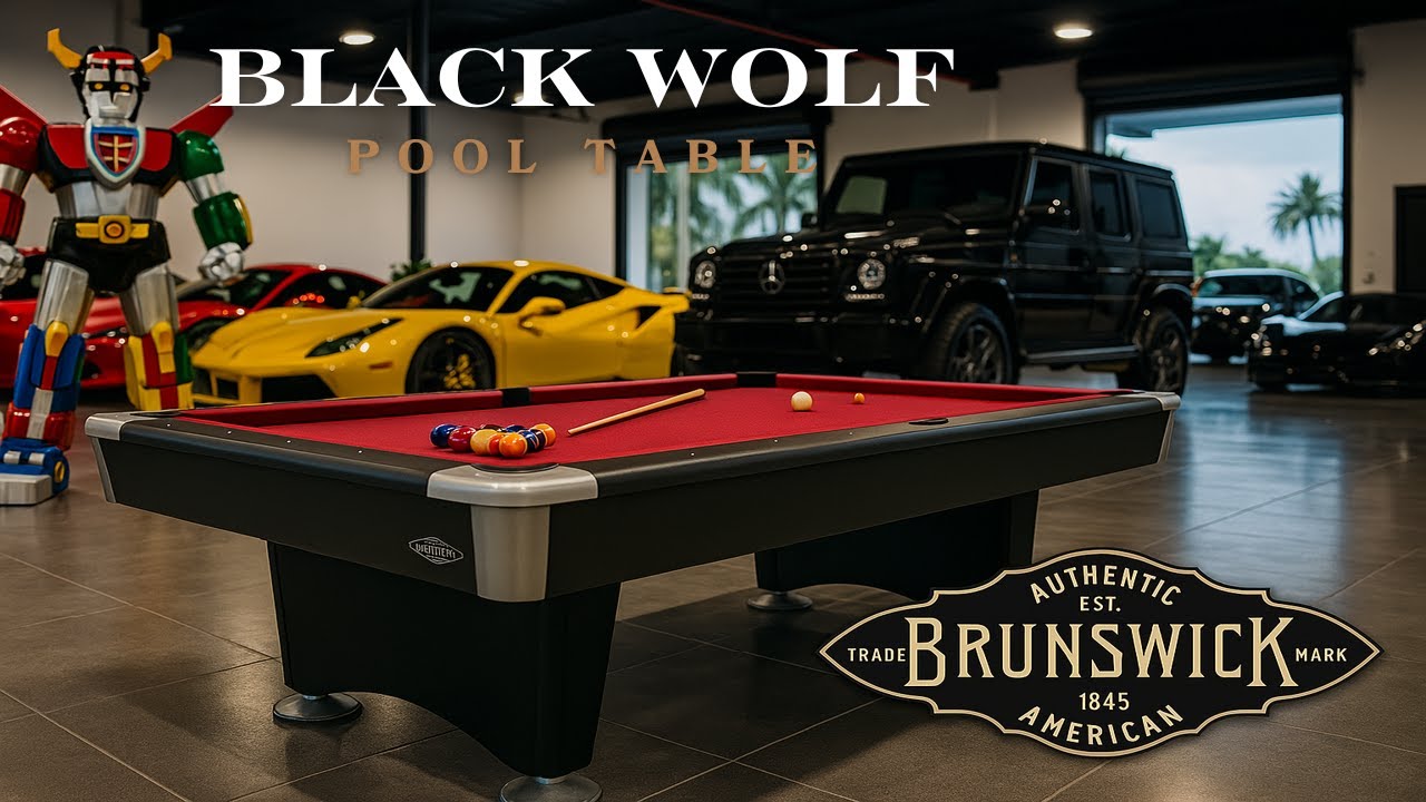 Brunswick Black Wolf Pool Table x Miami Garage | Sawyer Twain | Life-size Optimus Prime ...