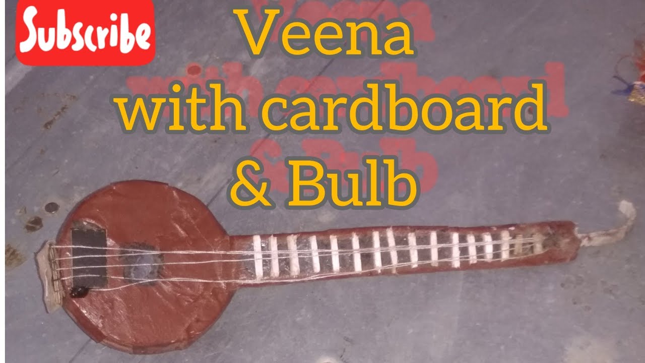 how to make Veena easy at home /diy craft/ easy craft ideas /(Diksha ...