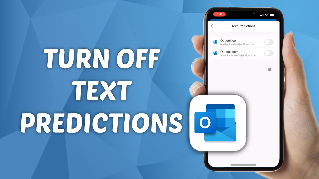 How to Turn OFF Text Predictions in Outlook - YouTube