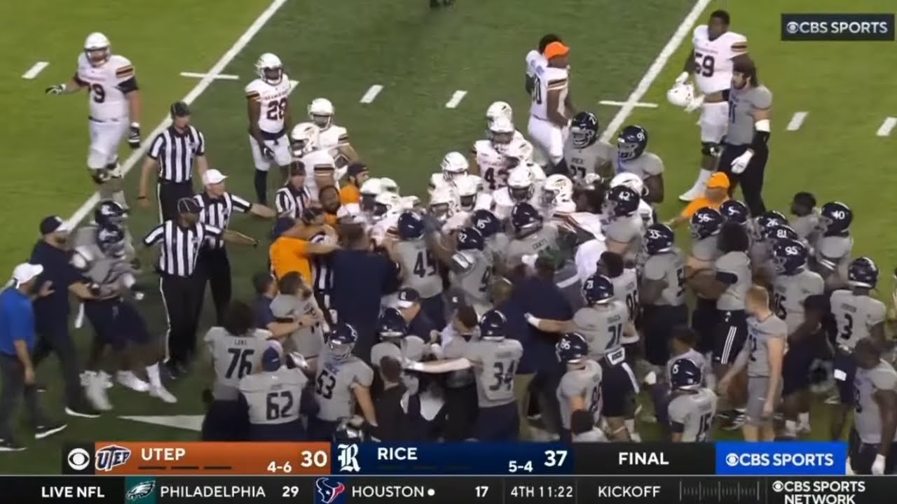 UTEP vs Rice heated moment after the game - YouTube