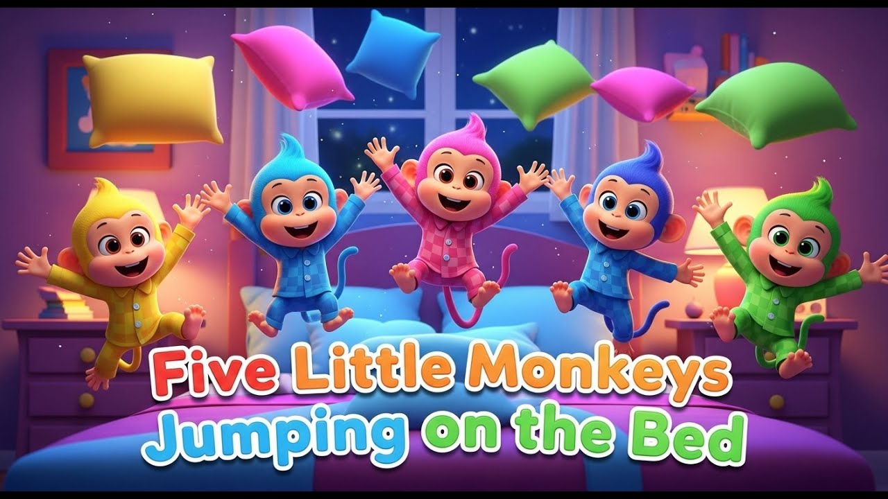 Learn Counting 1 to 5 with Five Little Monkeys | Educational Kids ...