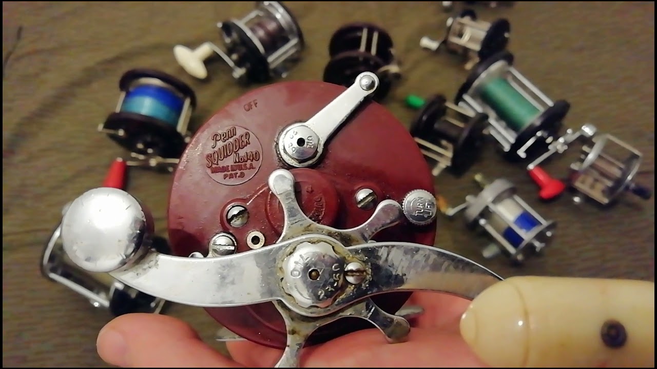 Vintage multiplier/conventional fishing reel collection. - YouTube