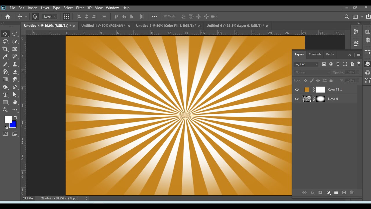 How to Make a Sunburst in Photoshop | Sunburst Effect | Photoshop ...