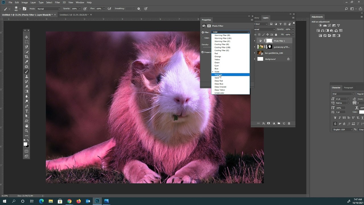 Morphed animal in Photoshop - YouTube