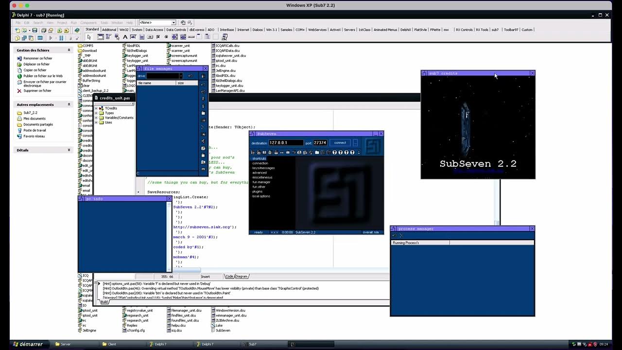 SubSeven / Sub7 2.2 Trojan Official Source Code Compilation - YouTube