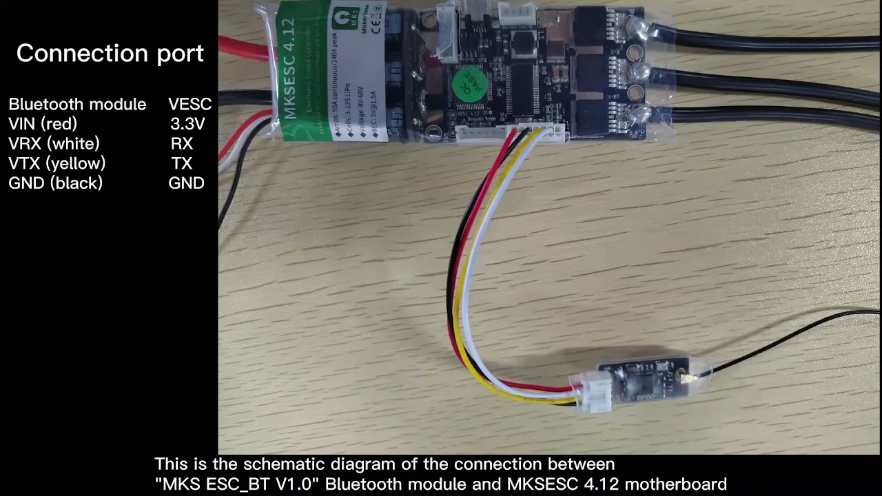 MKS VESC Lesson 2 Bluetooth connection test - YouTube
