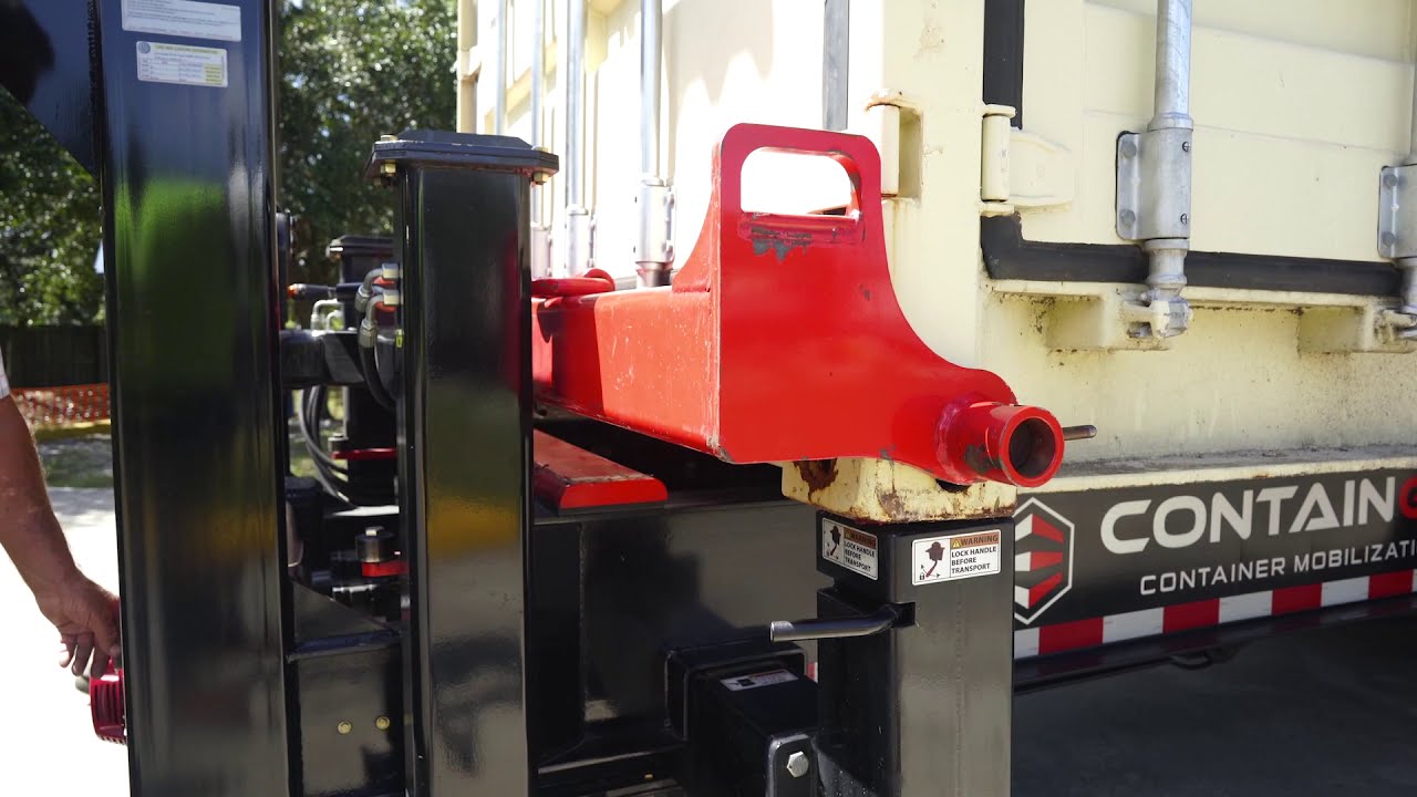 Shipping Container Trailer Side-Shift Demo - YouTube
