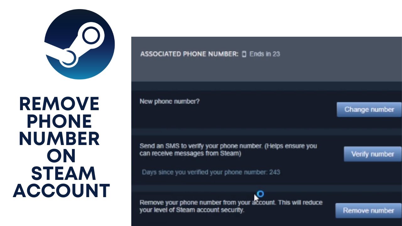 How to Remove Phone Number From Steam Account? Delete Phone Number From ...