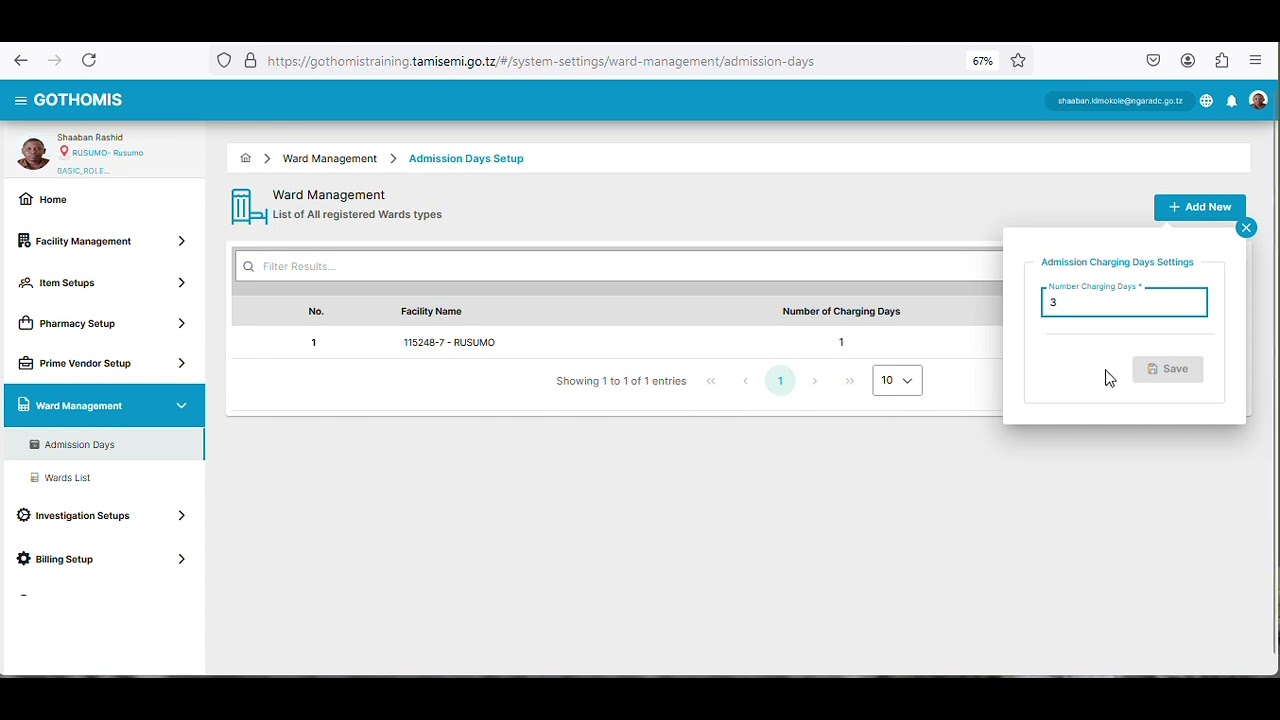 GotHomis Centralized Admission Fee setup - YouTube