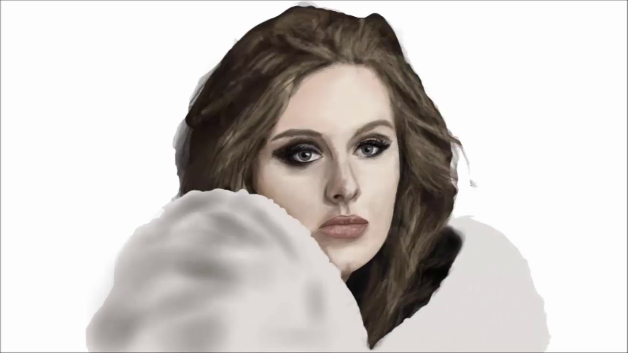 drawing adele speed painting - YouTube
