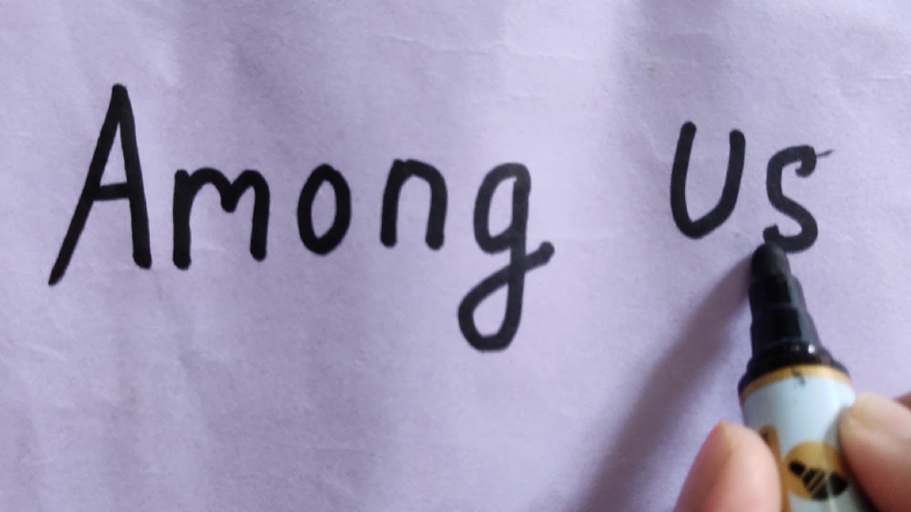 HOW TO DRAW AMONG US CREWMATES AND PETS THROUGH AMONG US WORD!!|VERY ...