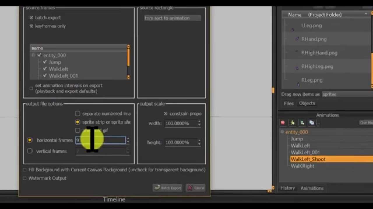 การนำออกภาพ Sprite Sheet จาก Spriter เข้าสู่ Stencyl - YouTube