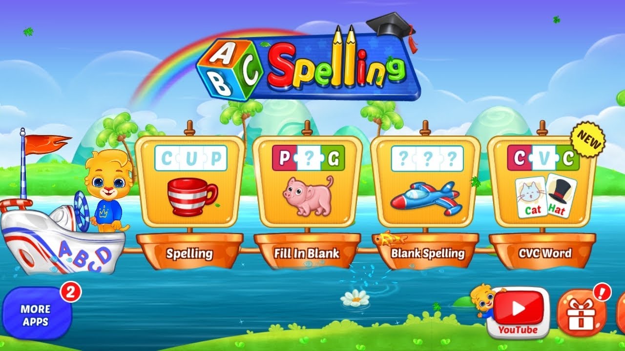 Abc spelling phonics alphabets 3 letters words rhyming words - YouTube