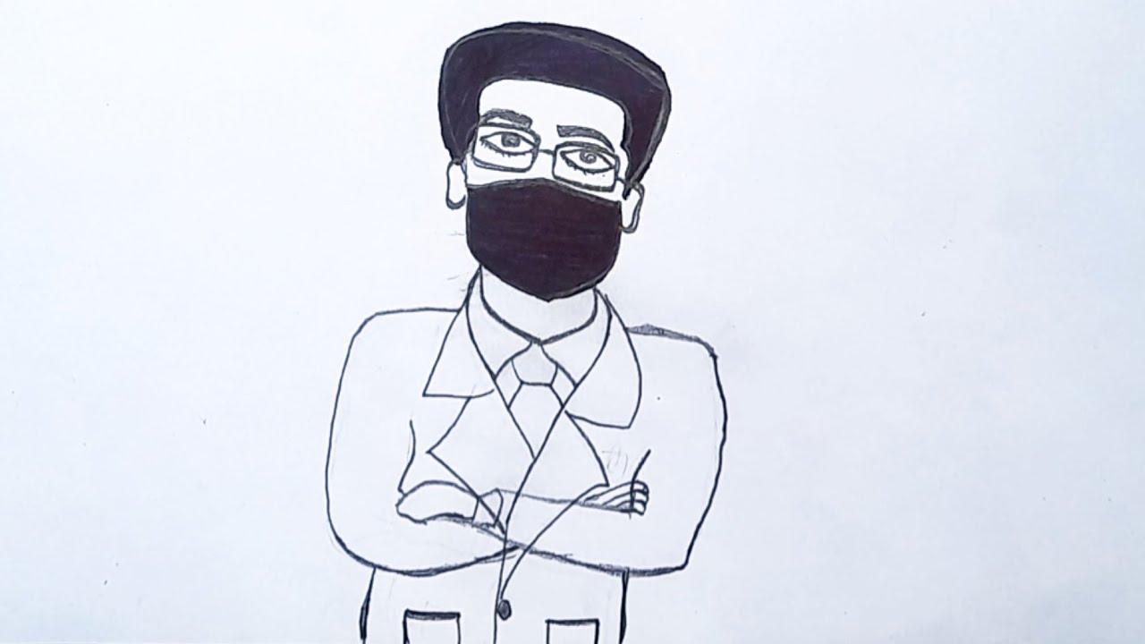 doctor drawing easy | doctor drawing easy boy | How to draw doctor ...