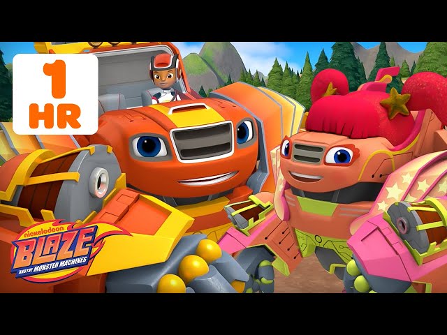 60 MINUTES of Blaze's Races & Adventures with FAMILY! ️ | Blaze and the ...
