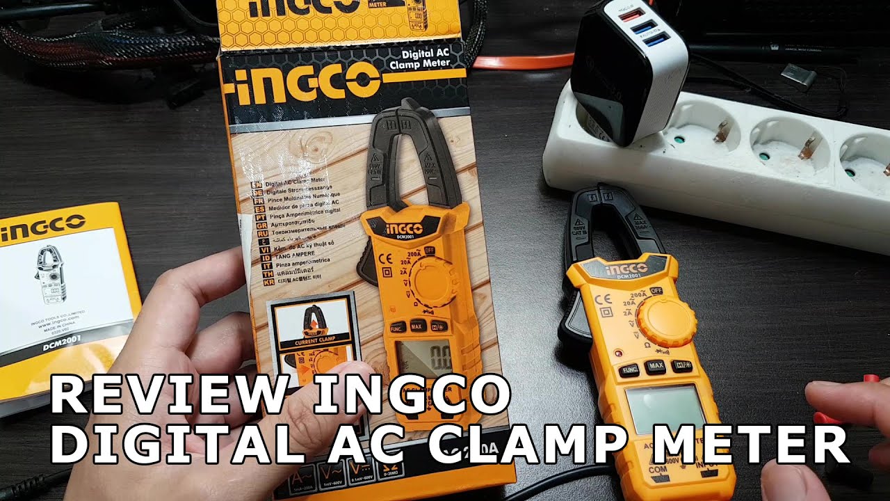 Review Ingco Digital AC Clamp Meter AC 200A DCM2001 - YouTube