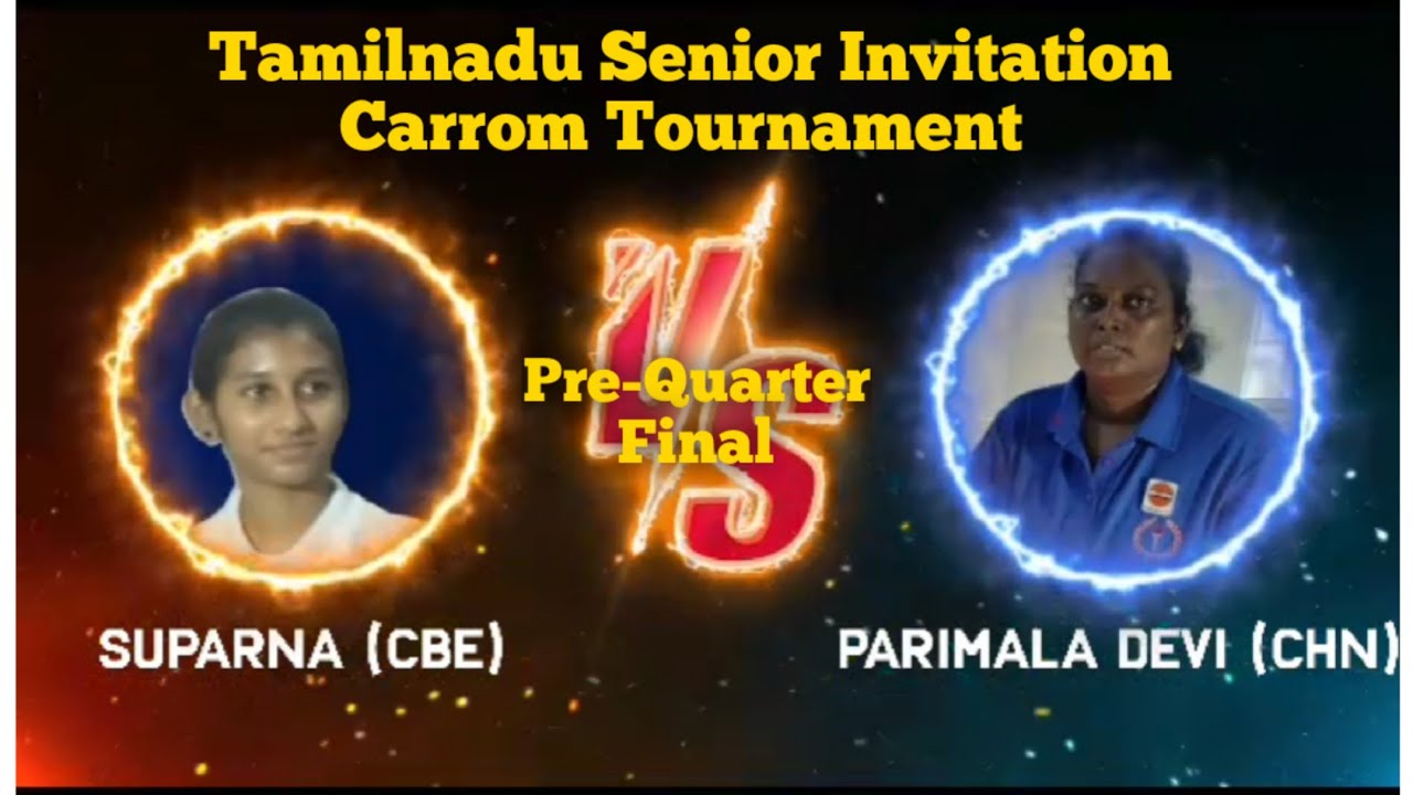 Women's Pre-Quarter Final Parimala Devi vs Suparna | Tamil Nadu State Senior Invitation ...