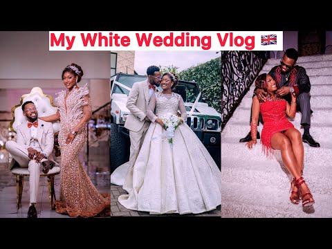 OUR WHITE WEDDING VLOG 🤍💍 | UK Nigerian Wedding | Bridal Prep, Hummer Limo & Reception