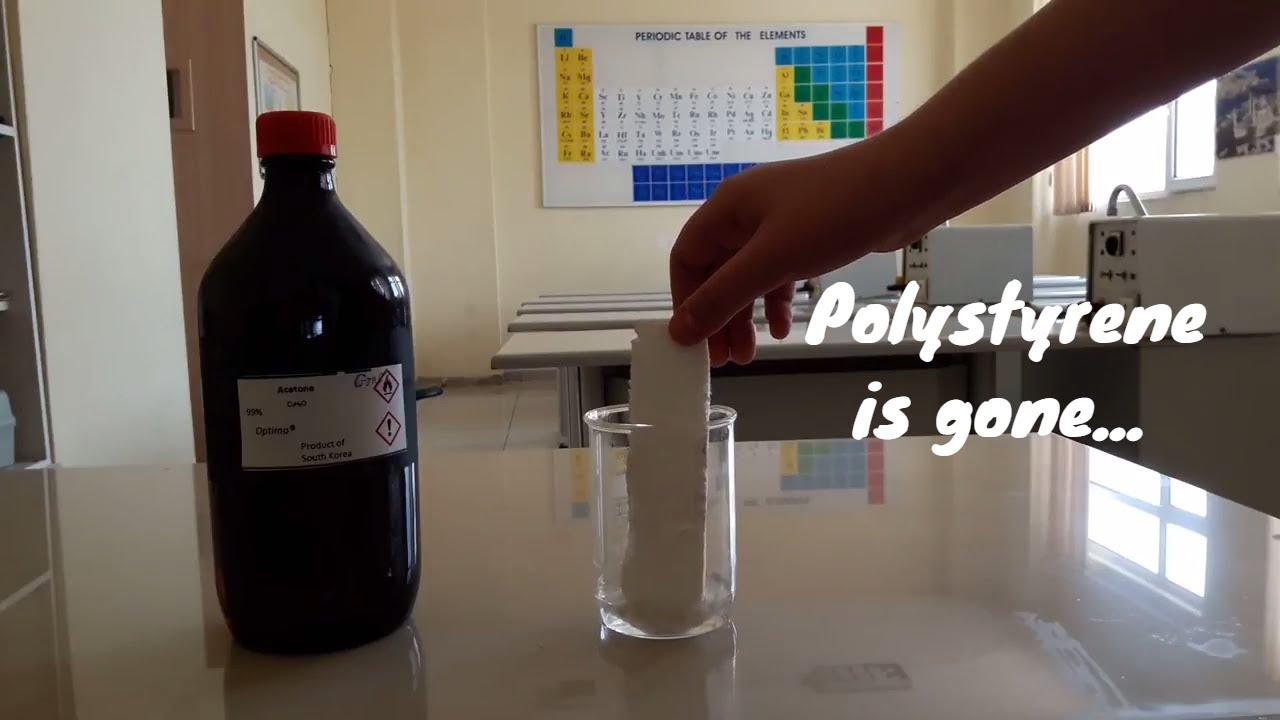 Acetone and Polystyrene | Chemical experiment - YouTube