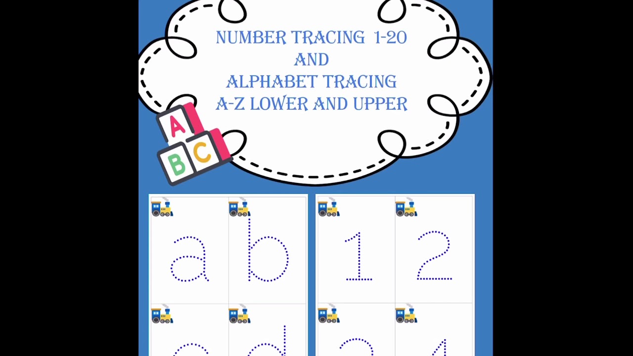 Preschool Learning Binder, alphabet and numbers 1-20 tracing, Preschool ...