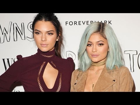 Kendall & Kylie Jenner Boob Grabs & Nude Outfits at Paper Towns Screening