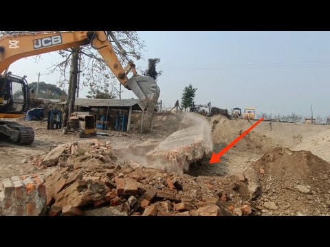 JCB 205 Working Video Wall Demolition Excavator Demolition .Jcb ...