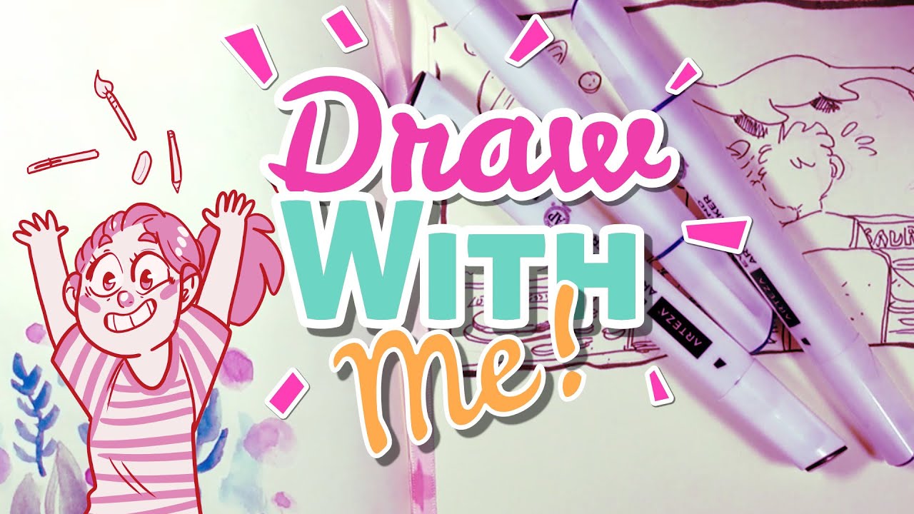 ️ Draw with me | Marker Illustration in Talens A4 Sketchboook | Drawing ...