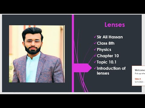 8th Class General Science Ch 10 Introduction to Lenses General Science ...